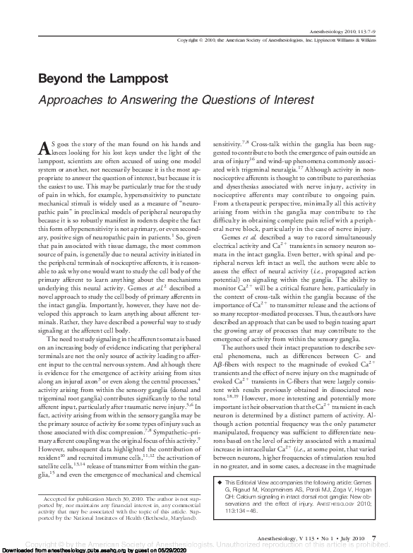 (PDF) Beyond the Lamppost