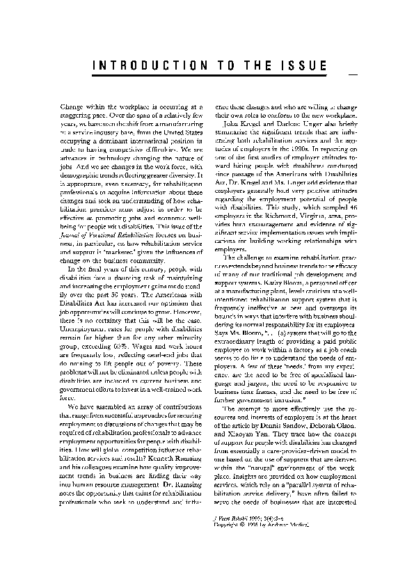 (PDF) Introduction to the Issue