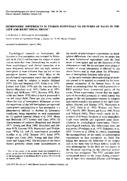 (PDF) Hemispheric differences in evoked potentials to pictures of faces ...