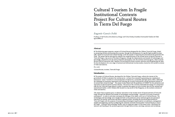 (PDF) Turismo cultural en contextos de fragilidad institucional ...