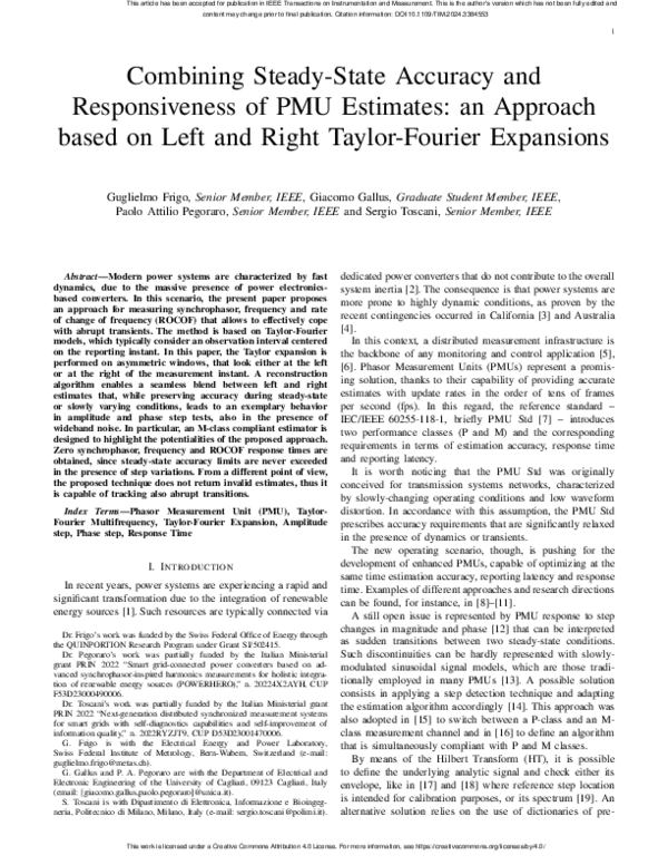 (PDF) Combining Steady-State Accuracy and Responsiveness of PMU ...