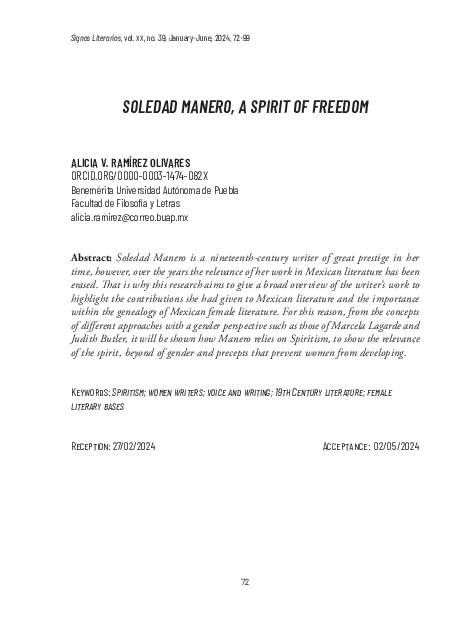 (PDF) Soledad Manero un espíritu de libertad