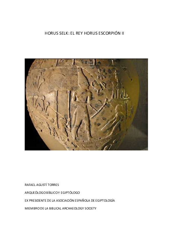 (PDF) HORUS SELK: EL REY HORUS ESCORPIÓN II