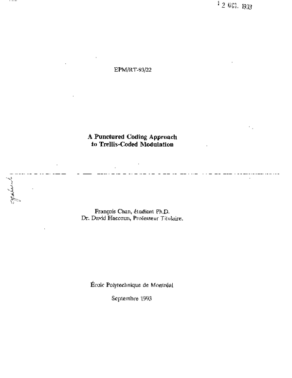 (PDF) A punctured coding approach to Trellis-Coded Modulation | Francois Chan - Academia.edu