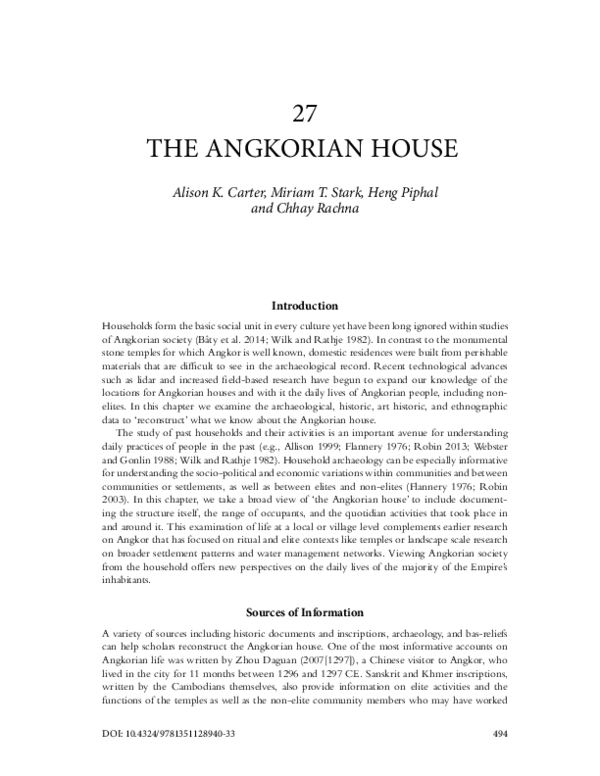 (PDF) The Angkorian House