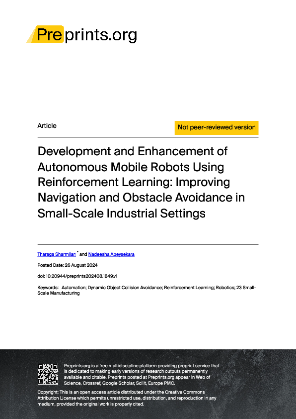 (PDF) Development and Enhancement of Autonomous Mobile Robots Using Reinforcement Learning ...