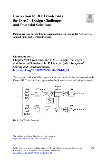 (PDF) Correction to: RF Front-Ends for ISAC—Design Challenges and ...