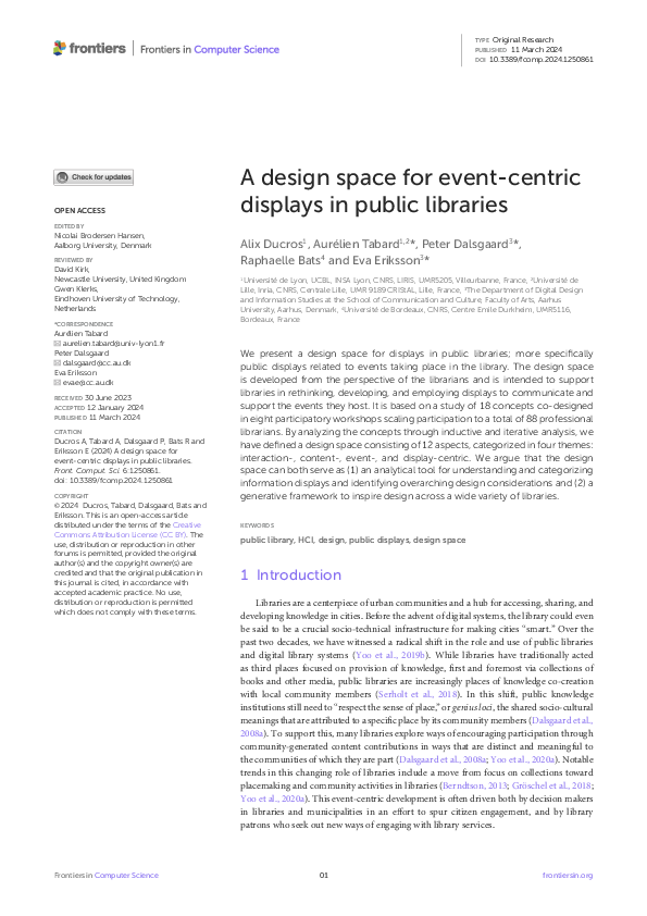 (PDF) A design space for event-centric displays in public libraries