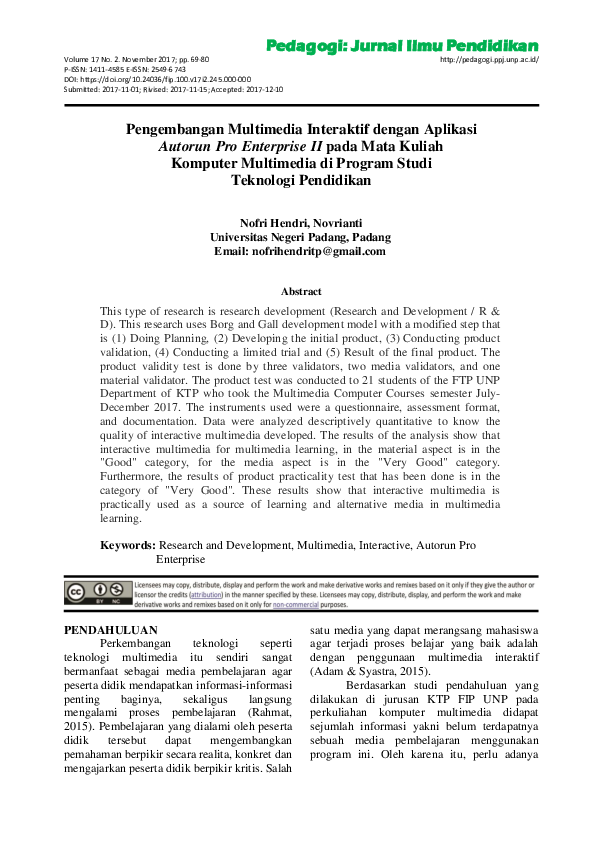 (PDF) Pengembangan Multimedia Interaktif Dengan Aplikasi Autorun Pro Enterprise II Pada Mata ...