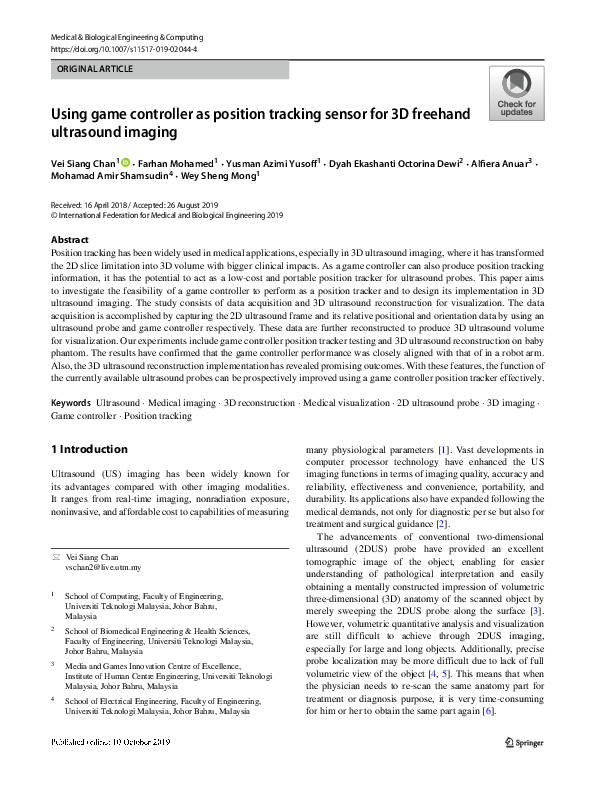 (PDF) Using game controller as position tracking sensor for 3D freehand ...