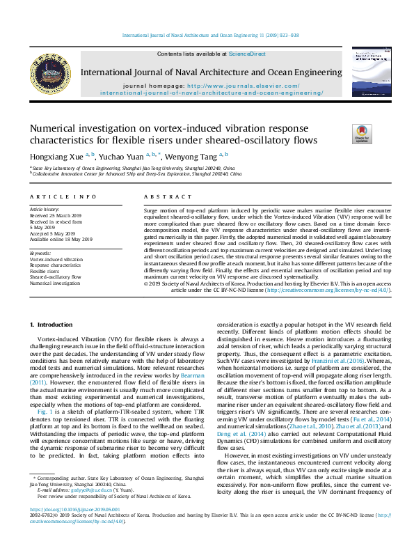 (PDF) Numerical Investigation on Vortex-Induced Vibration over Circular Cylinder to be used for ...