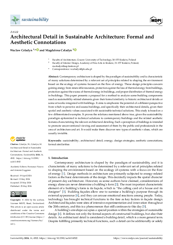 (PDF) Architectural Detail in Sustainable Architecture: Formal and ...