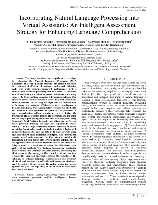 (PDF) Incorporating Natural Language Processing into Virtual Assistants ...