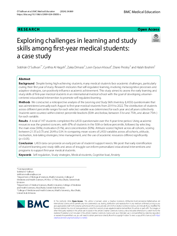 (PDF) Exploring challenges in learning and study skills among first ...