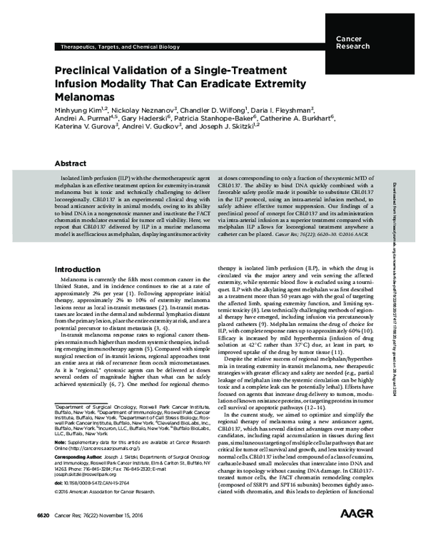 (PDF) Preclinical validation of a single-treatment infusion modality ...