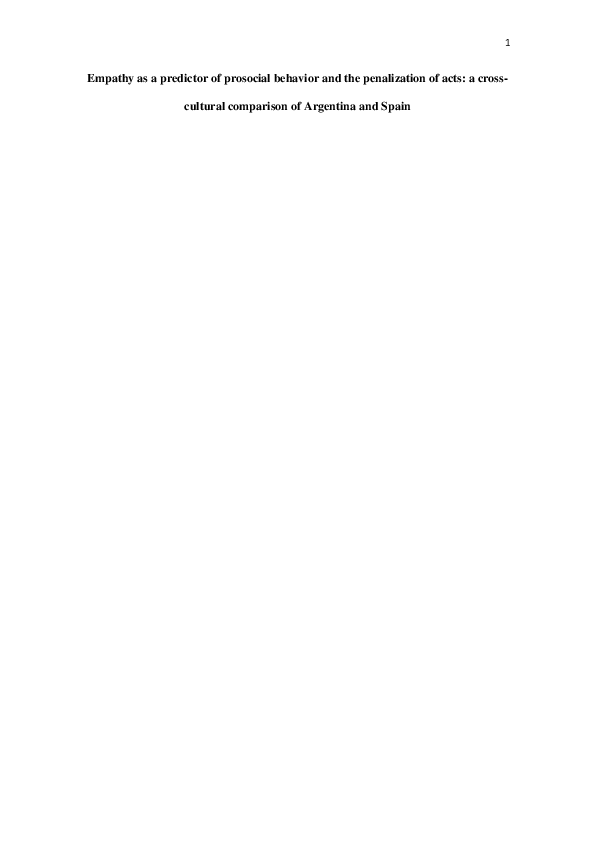 (PDF) Empathy as a predictor of prosocial behavior and the perceived ...