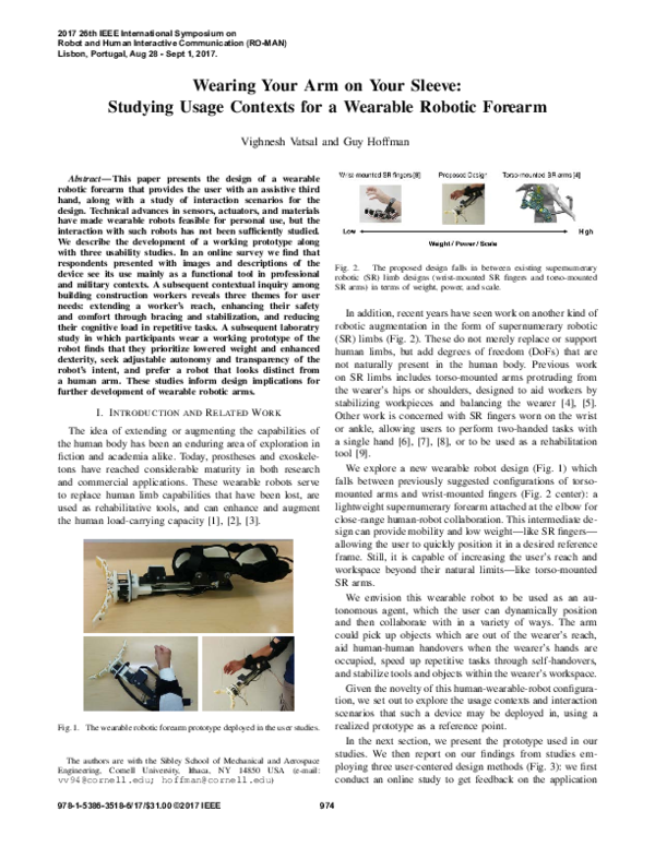 (PDF) Wearing your arm on your sleeve: Studying usage contexts for a ...