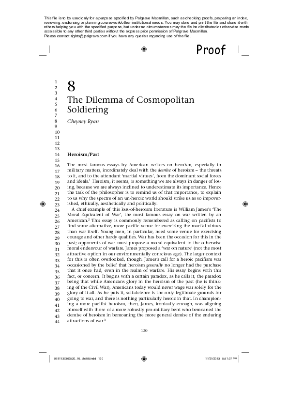 (PDF) The Dilemma of Cosmopolitan Soldiering