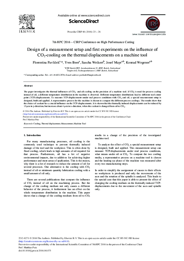 (PDF) Design of a Measurement Setup and First Experiments on the ...