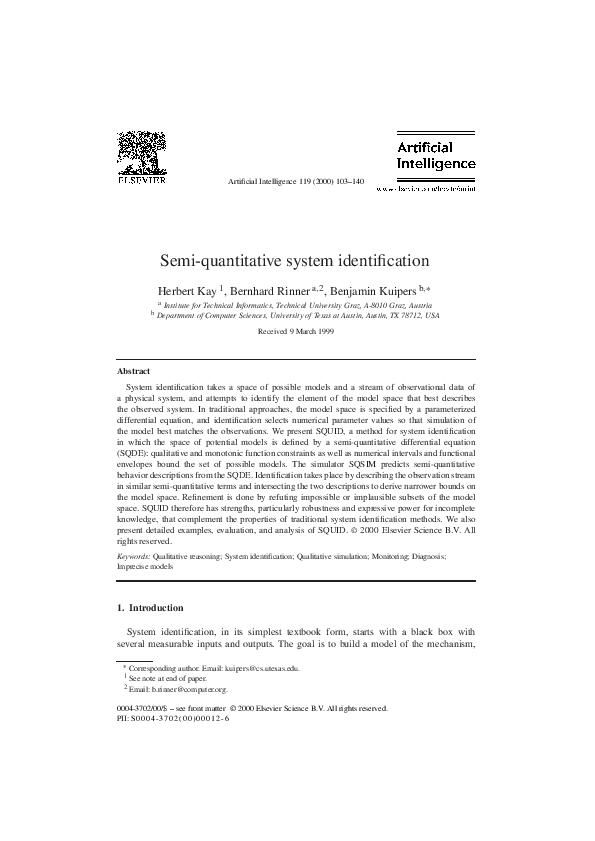 (PDF) Semi-quantitative system identification