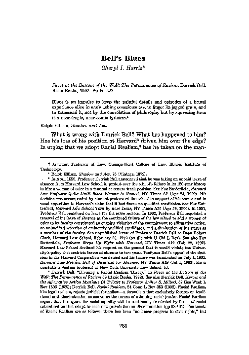(PDF) Bell's Blues (reviewing Faces at the Bottom of the Well: The ...