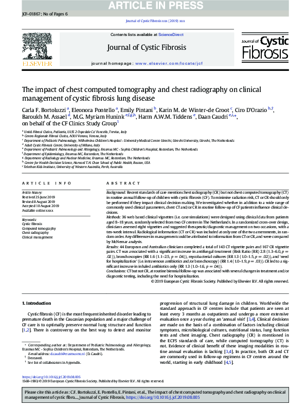(PDF) The impact of chest computed tomography and chest radiography on ...