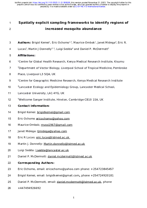(PDF) Spatially explicit sampling frameworks to identify regions of ...