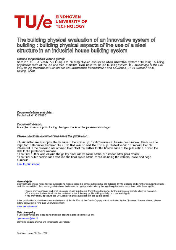 (PDF) The building physical evaluation of an innovative system of ...