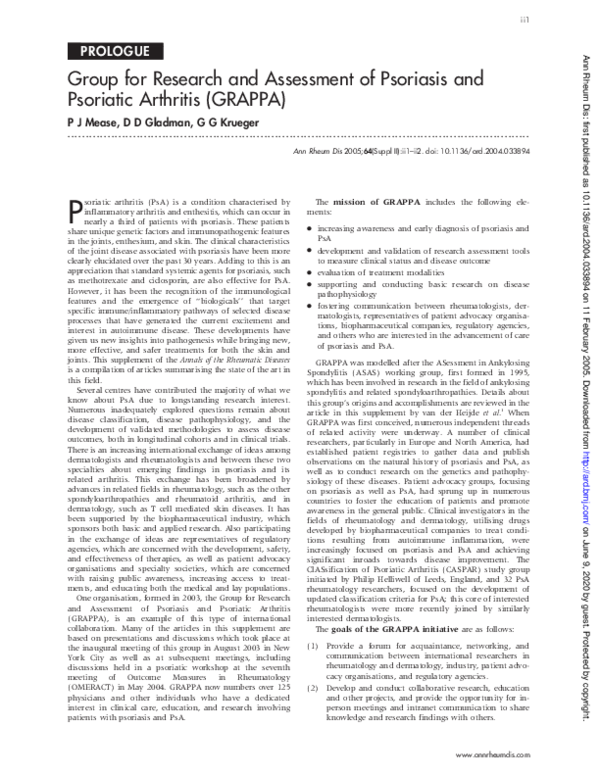 (PDF) Group for Research and Assessment of Psoriasis and Psoriatic ...
