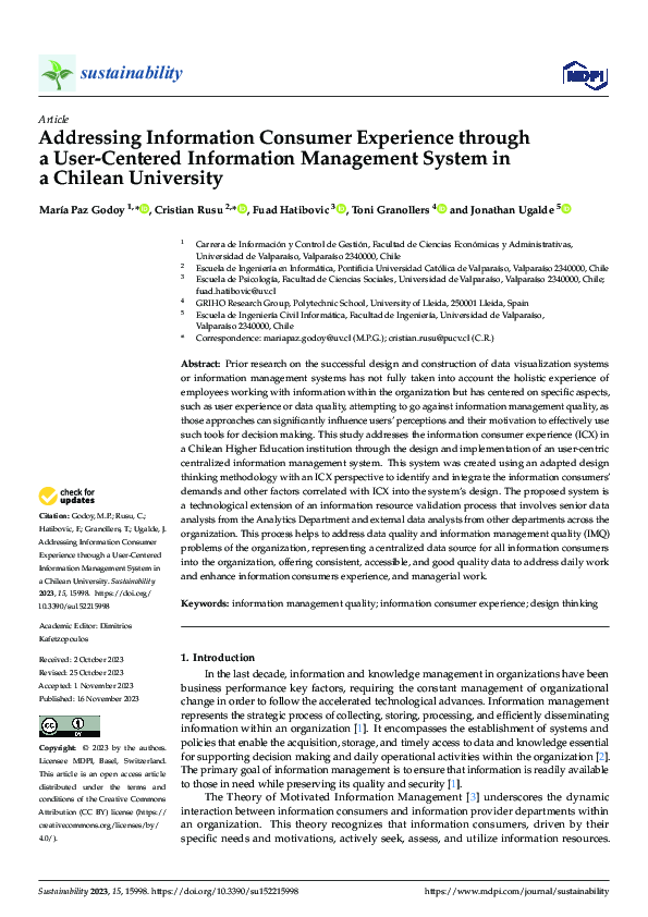 (PDF) Addressing Information Consumer Experience through a User ...
