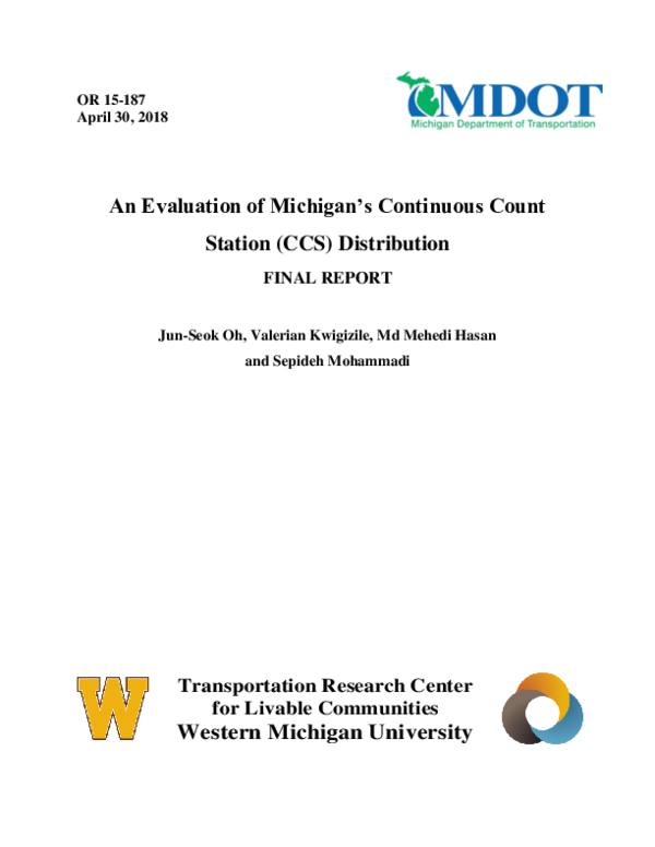 (PDF) An Evaluation of Michigan's Continuous Count Station (CCS ...