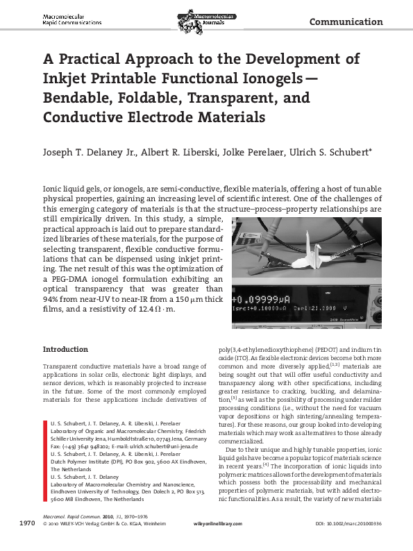 (PDF) A Practical Approach to the Development of Inkjet Printable Functional Ionogels-Bendable ...