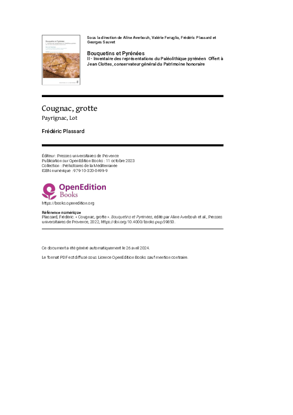 (PDF) Cougnac, grotte