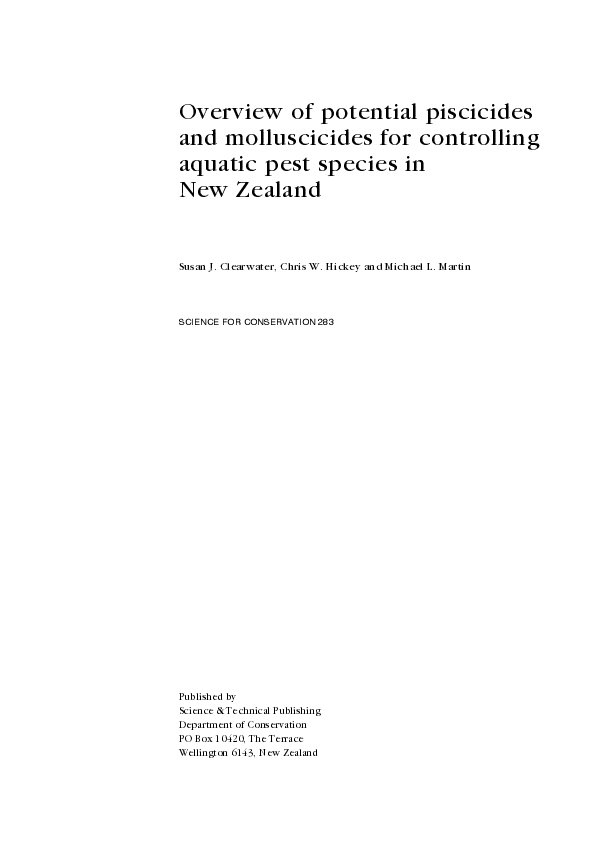 (PDF) Overview of potential piscicides and molluscicides for ...