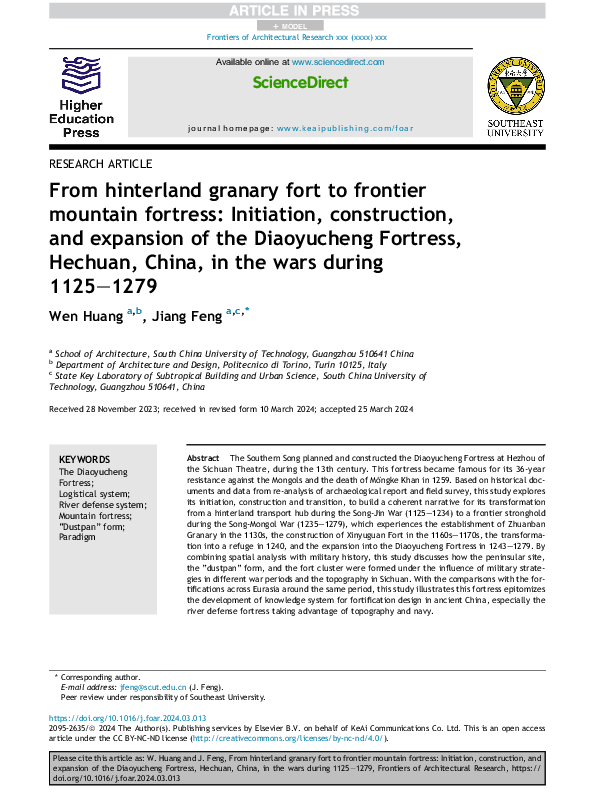 (PDF) From hinterland granary fort to frontier mountain fortress ...