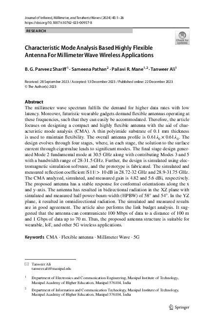 (PDF) Characteristic Mode Analysis Based Highly Flexible Antenna For ...