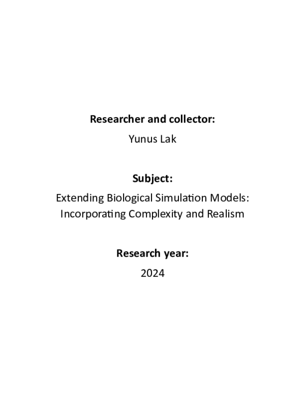 (PDF) Expanding biological simulation models | yones lak - Academia.edu