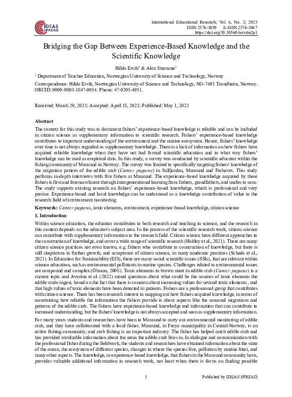 (PDF) Bridging the Gap Between Experience-Based Knowledge and the ...