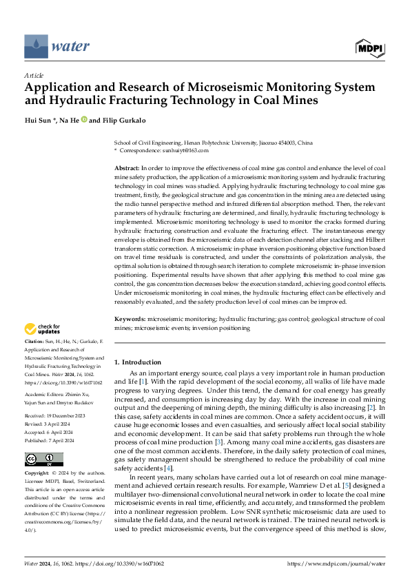 Pdf Application And Research Of Microseismic Monitoring System And Hydraulic Fracturing