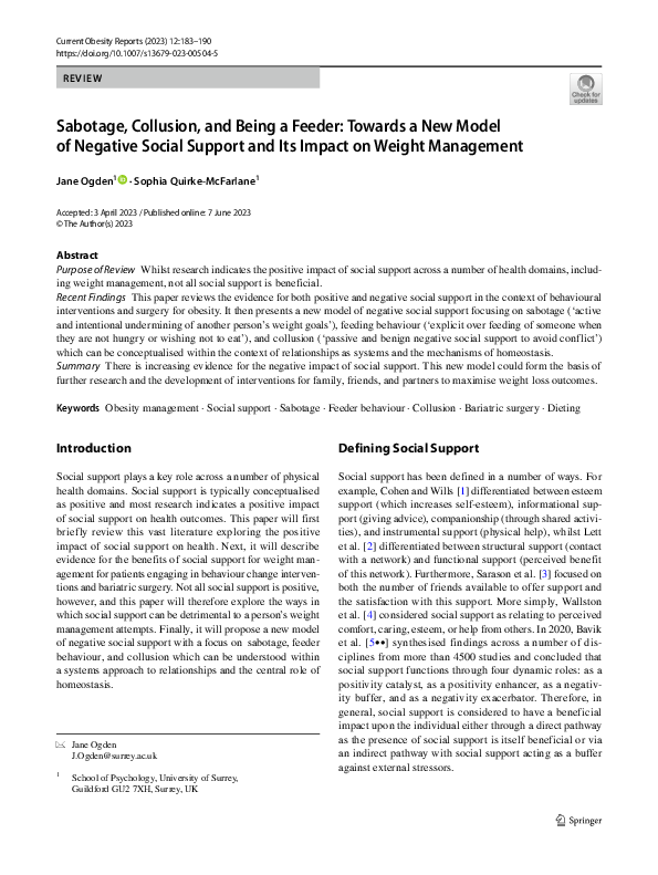 (PDF) Sabotage, Collusion, and Being a Feeder: Towards a New Model of ...