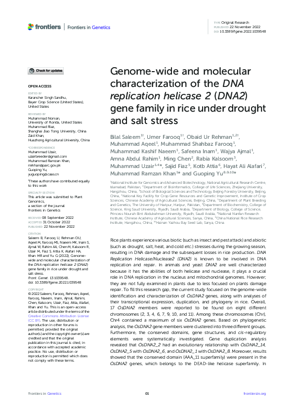 (PDF) Genome-wide and molecular characterization of the DNA replication ...