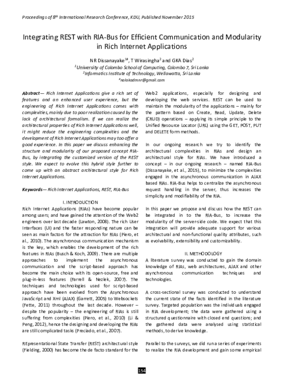 (PDF) Integrating REST with RIA-Bus for Efficient Communication and ...