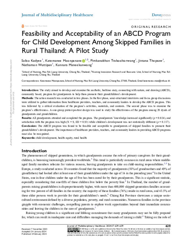 (PDF) Feasibility and Acceptability of an ABCD Program for Child ...