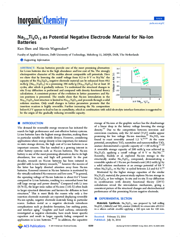 (PDF) Enhanced Na-ion Storage in Na2+xTi6O13