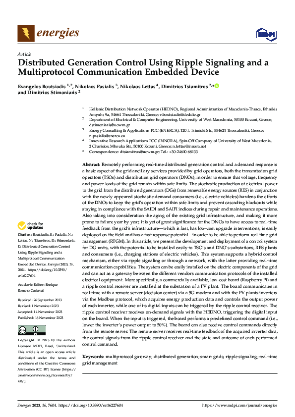 (PDF) Distributed Generation Control Using Ripple Signaling and a Multiprotocol Communication ...