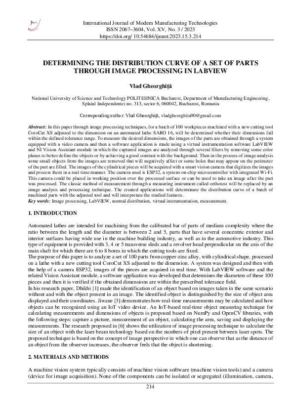 (PDF) Determining the Distribution Curve of a Set of Parts Through ...