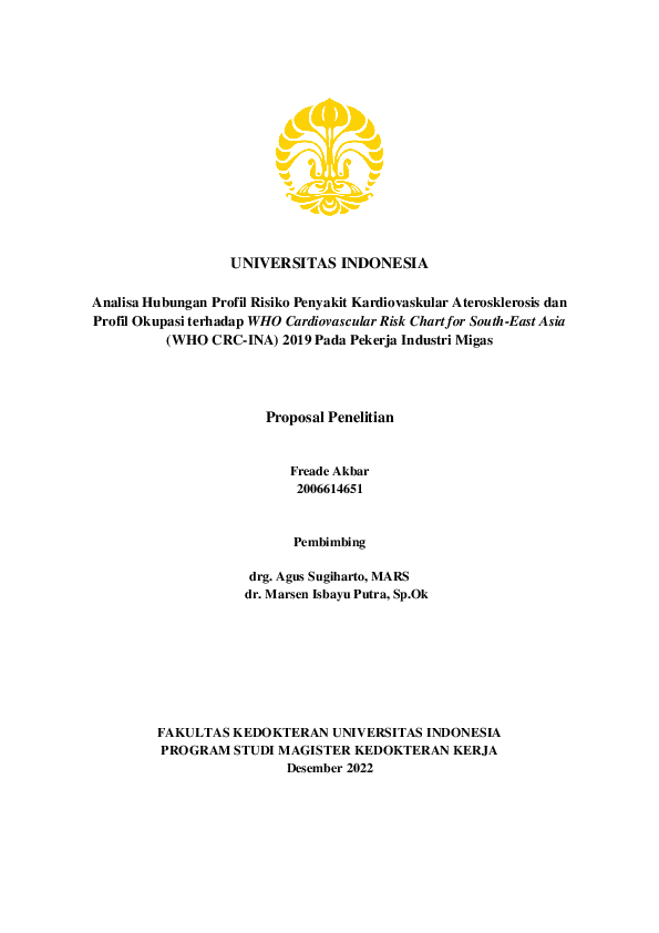 (PDF) Proposal Penelitian WHO CRC-INA