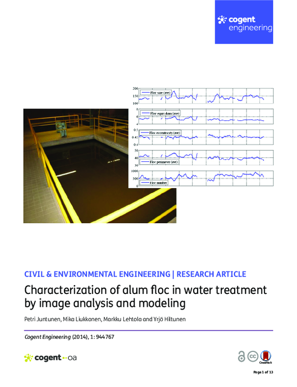 (PDF) Characterization of alum floc in water treatment by image ...