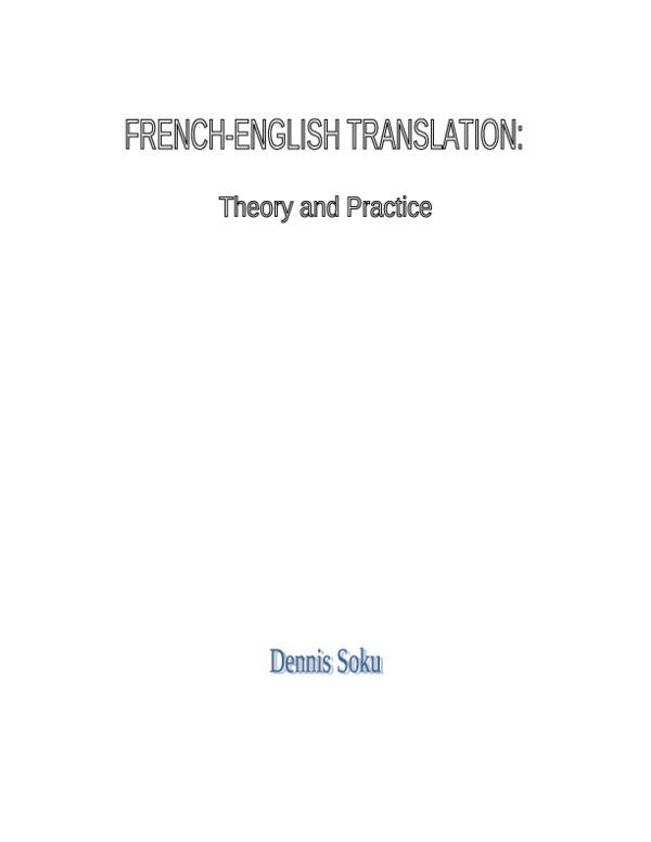 (PDF) French-English Translation: Theory and Practice