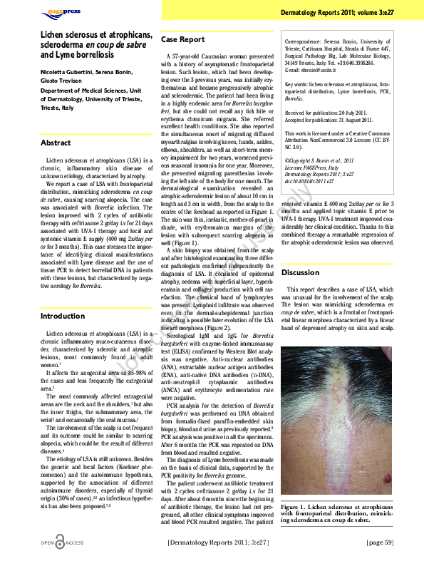 (PDF) Lichen sclerosus et atrophicans, scleroderma en coup de sabre and ...